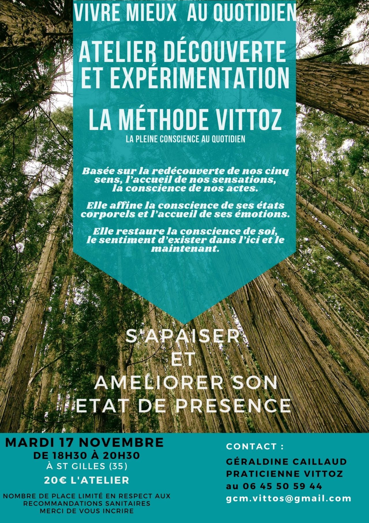 Atelier découverte de la méthode Vittoz - Géraldine Caillaud, Vittoz